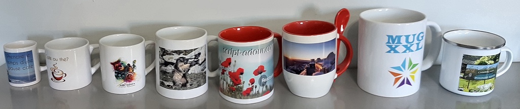 Mug & gourde publicitaire livraison rapide mini. 10 pcs marquage offert